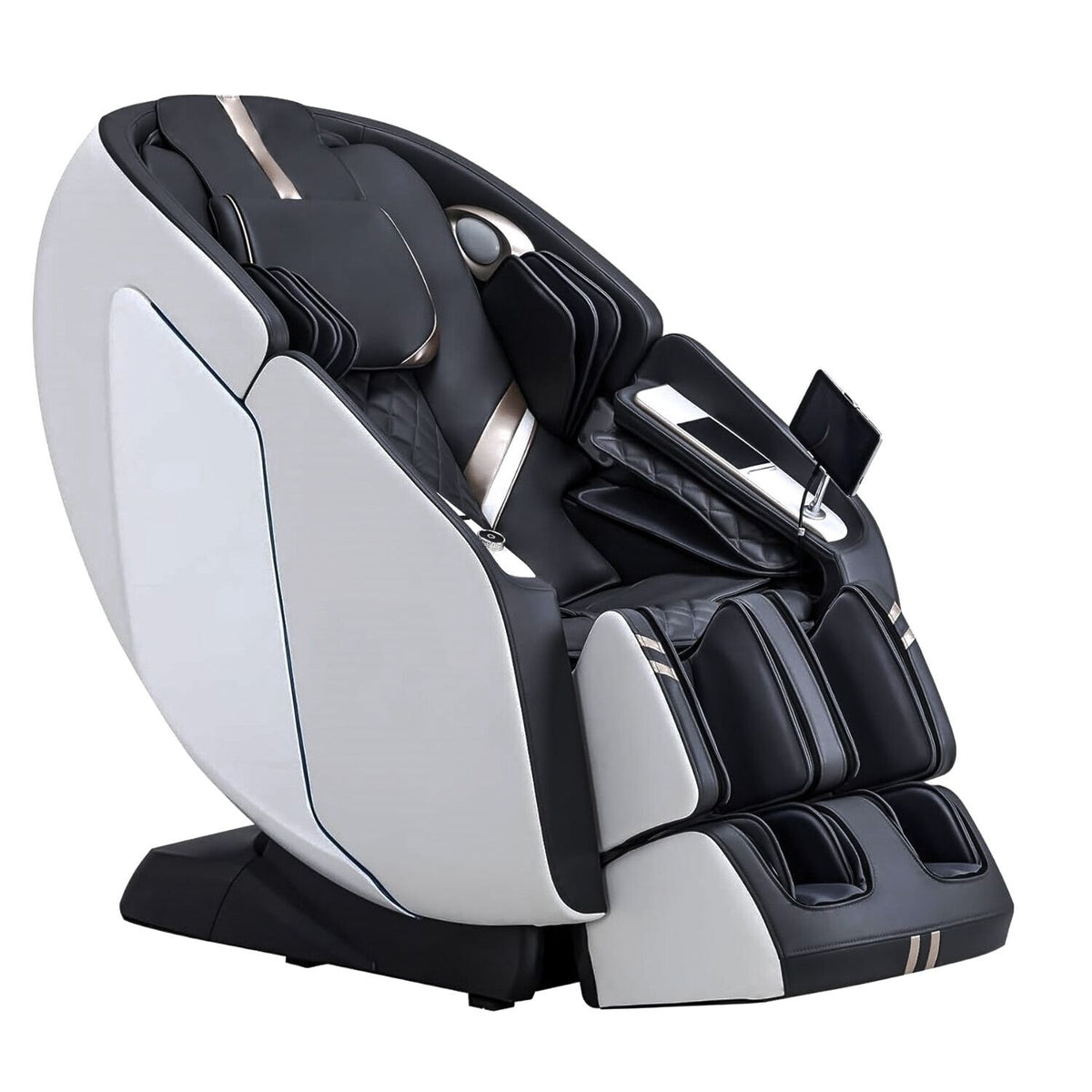 4D Full Body Massage Chair Zero Gravity Yoga Stretch SL Track Foot Rol ...